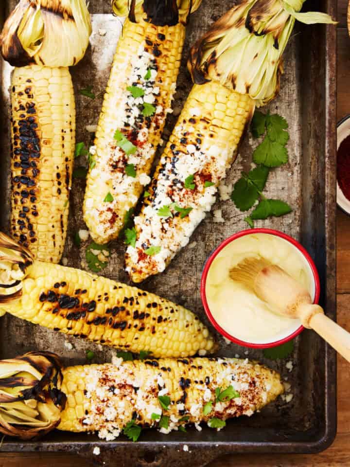 Hot Mexican Street Corn Dip with Cream Cheese - Little Black Skillet