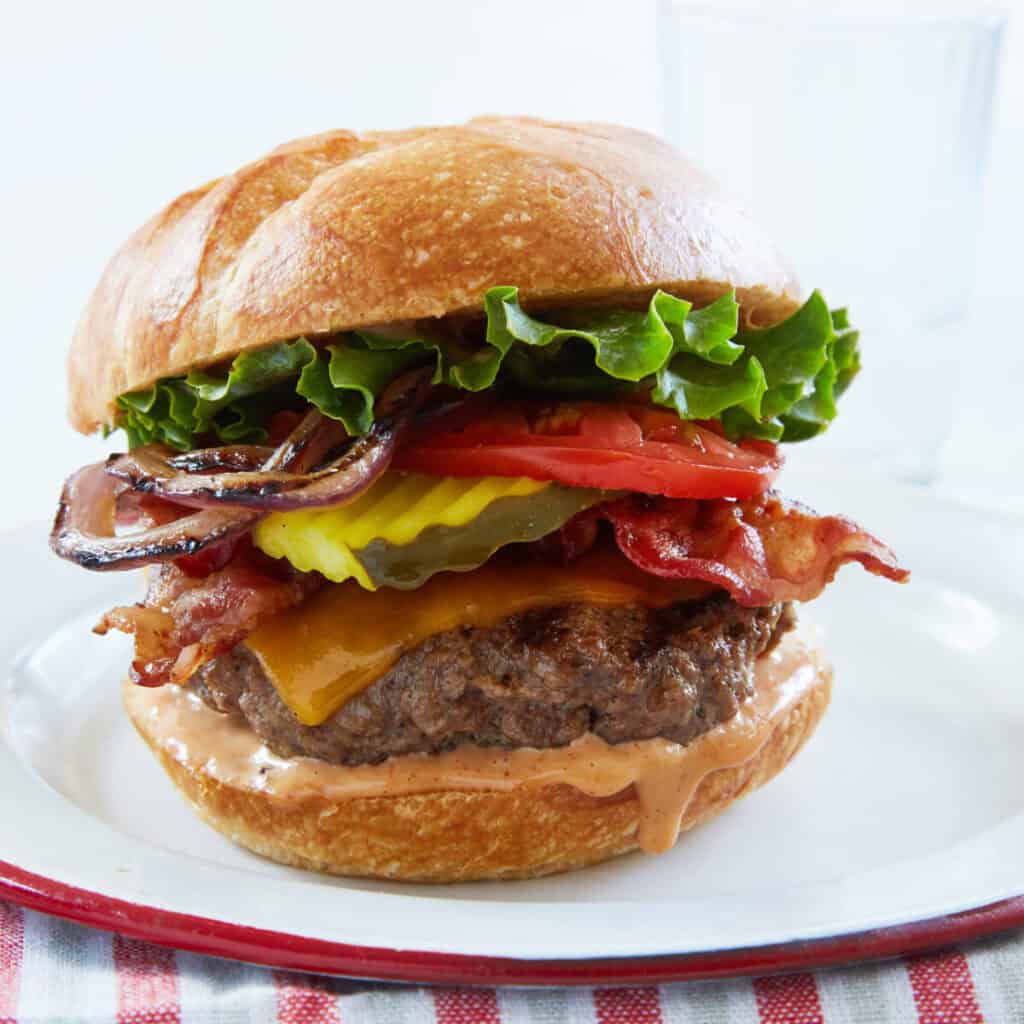 The Ultimate Burger with Bacon and Cheddar Cheese - Little Black Skillet
