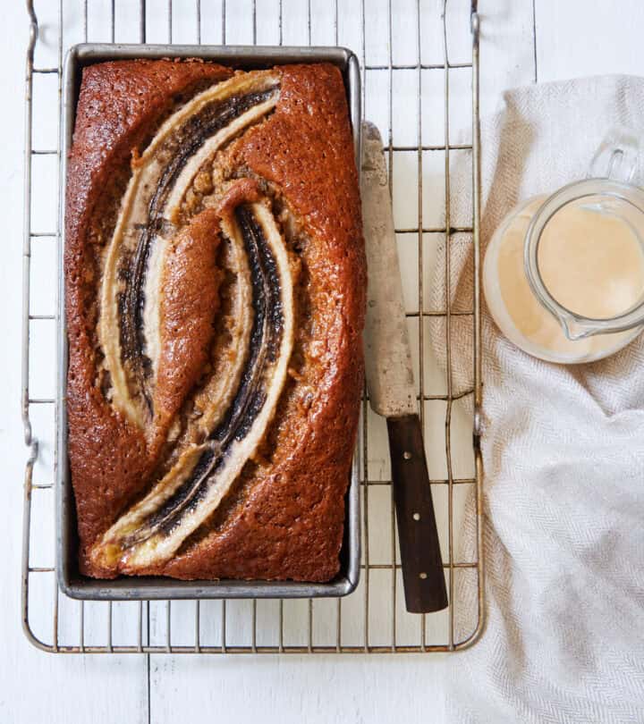 Bananas Foster Banana Bread - Little Black Skillet