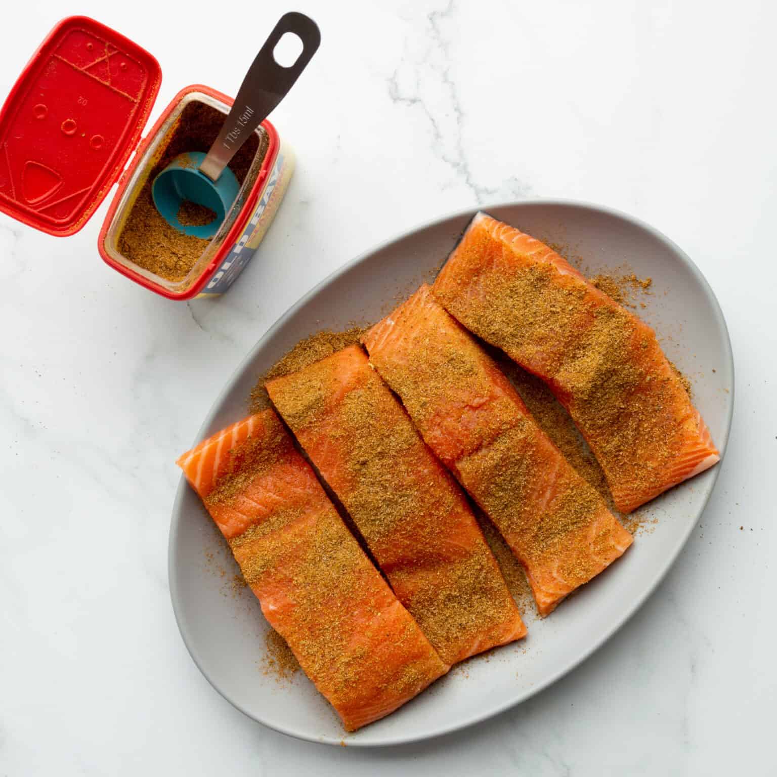 Old Bay and Honey Butter Roasted Salmon Fillets - Little Black Skillet
