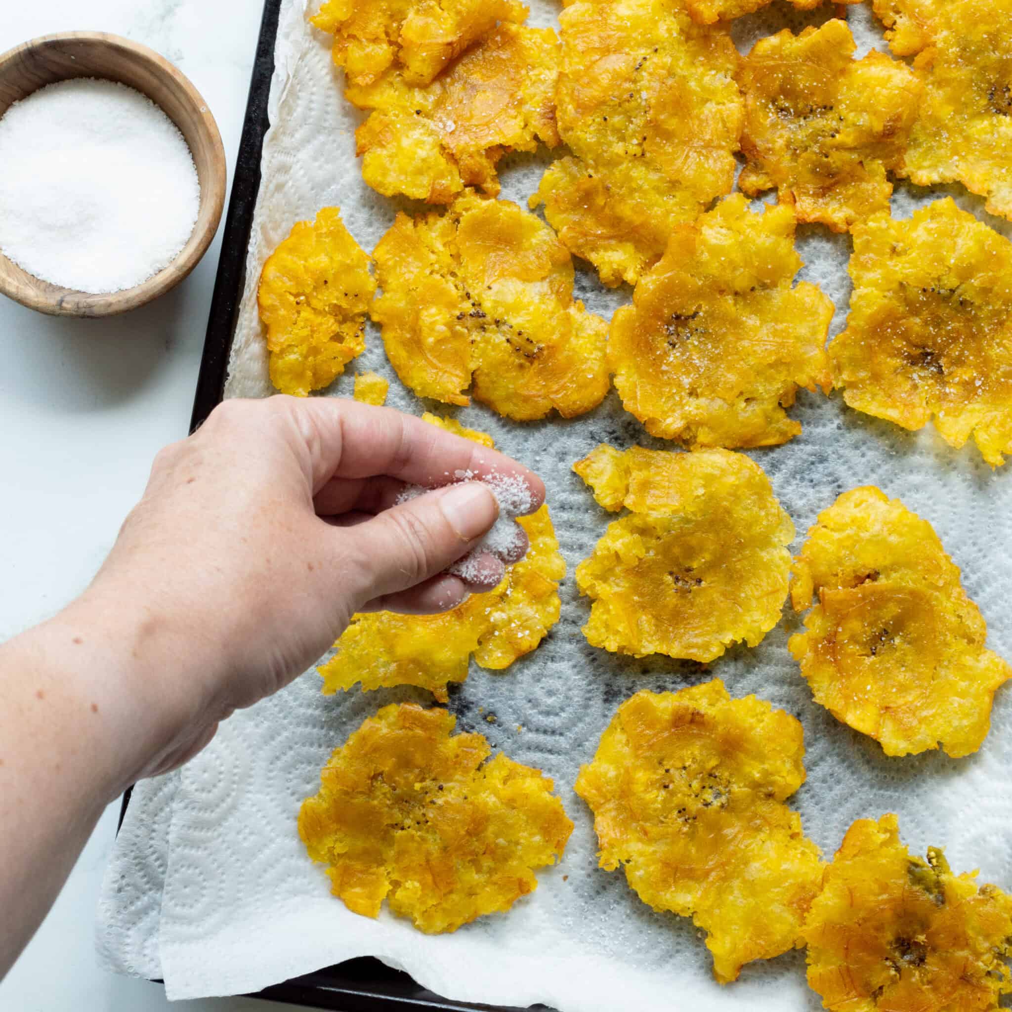 How to Make Tostones with Cilantro-Jalapeño Green Sauce - Little Black ...