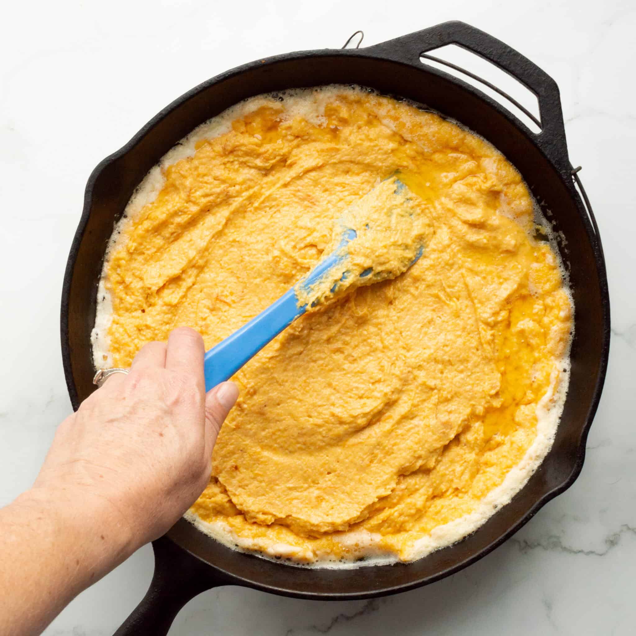 Sweet Potato Cornbread (with Jiffy Corn Muffin Mix) - Little Black Skillet