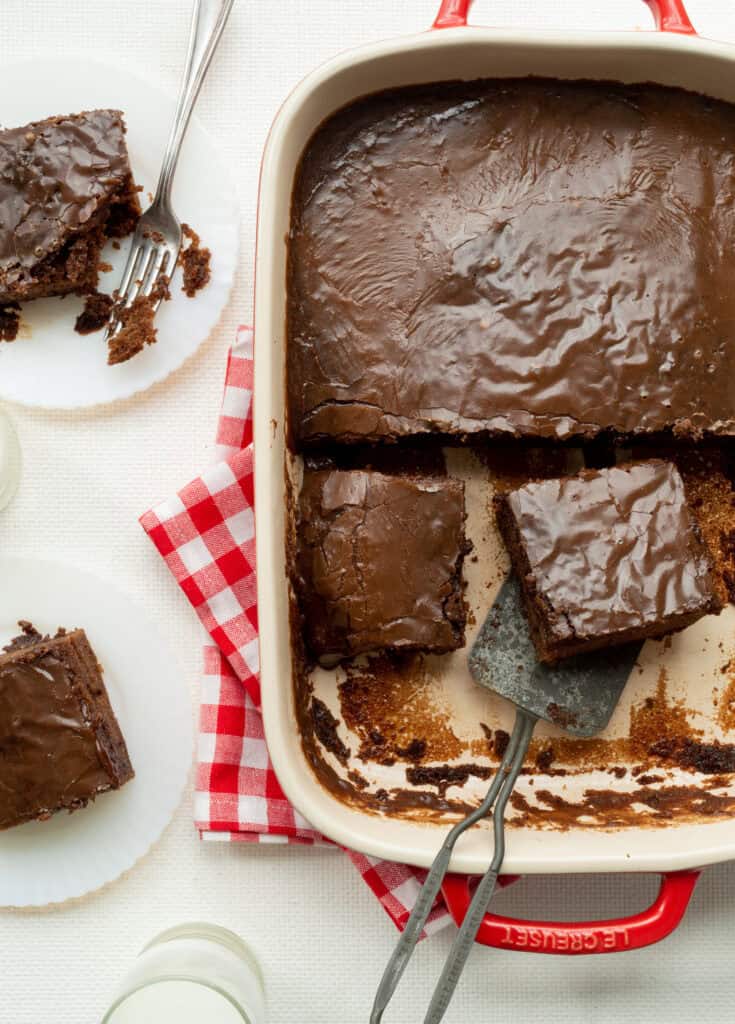 Old Fashioned Southern Chocolate Coca Cola Cake - Little Black Skillet