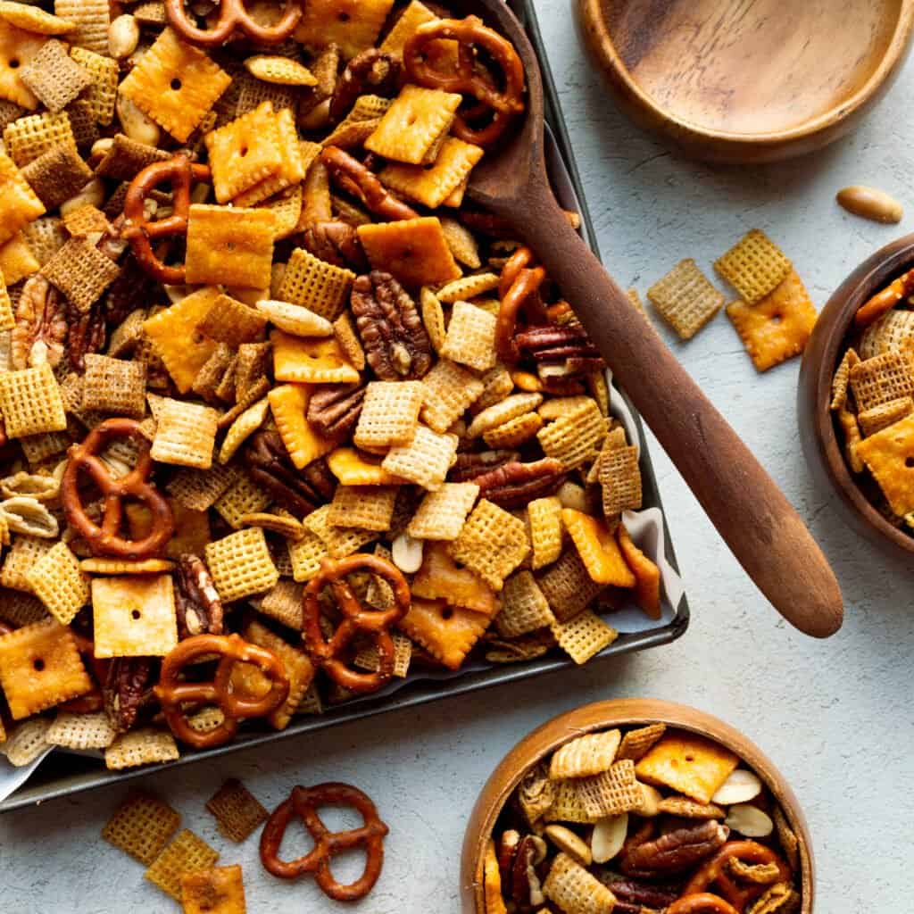 Mom's Homemade Holiday Party Mix (Doo Dads Recipe) - Little Black Skillet