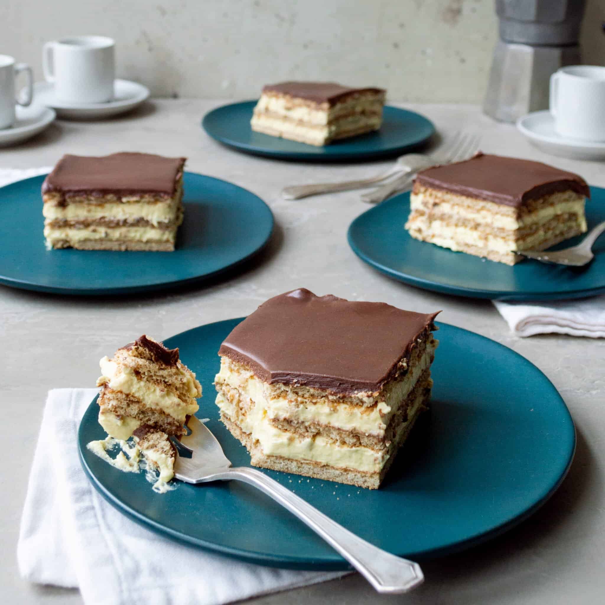 The Most Delicious No Bake Chocolate Éclair Cake - Little Black Skillet