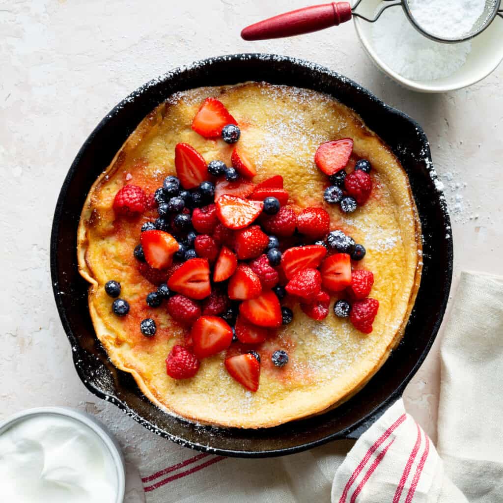 How to Make a Dutch Baby (Giant Skillet Pancake) - Little Black Skillet