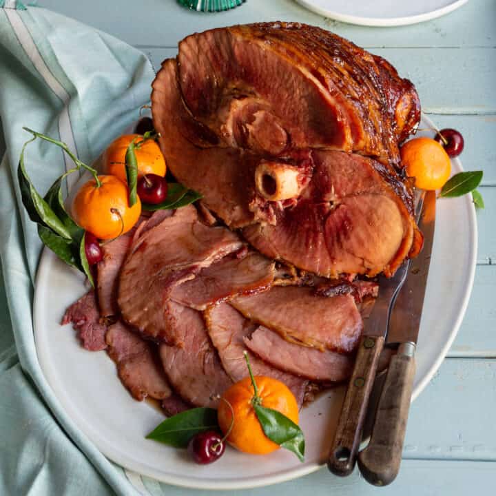 Bradshaw Bourbon and Brown Sugar Glazed Ham Recipe - Little Black Skillet