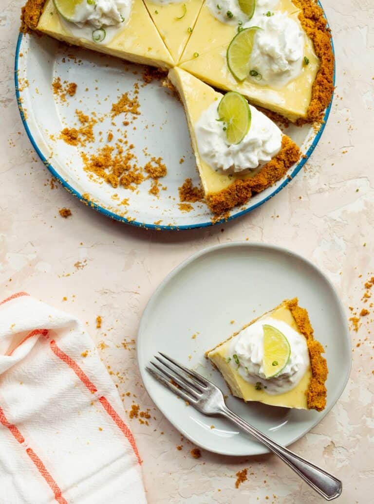 The Best Key Lime Pie with Graham Cracker Crust - Little Black Skillet